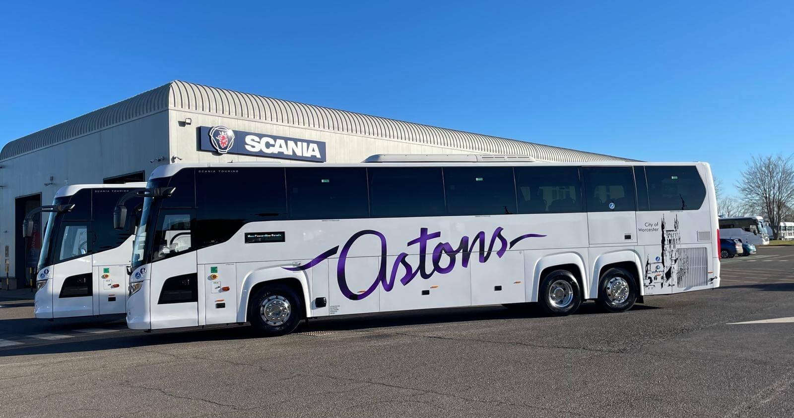 Astons Coaches takes delivery of another Scania Touring - routeone