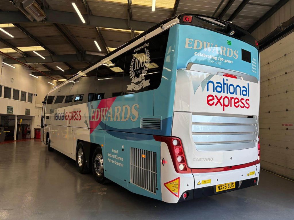 Edwards and National Express unveil co-branded Caetano