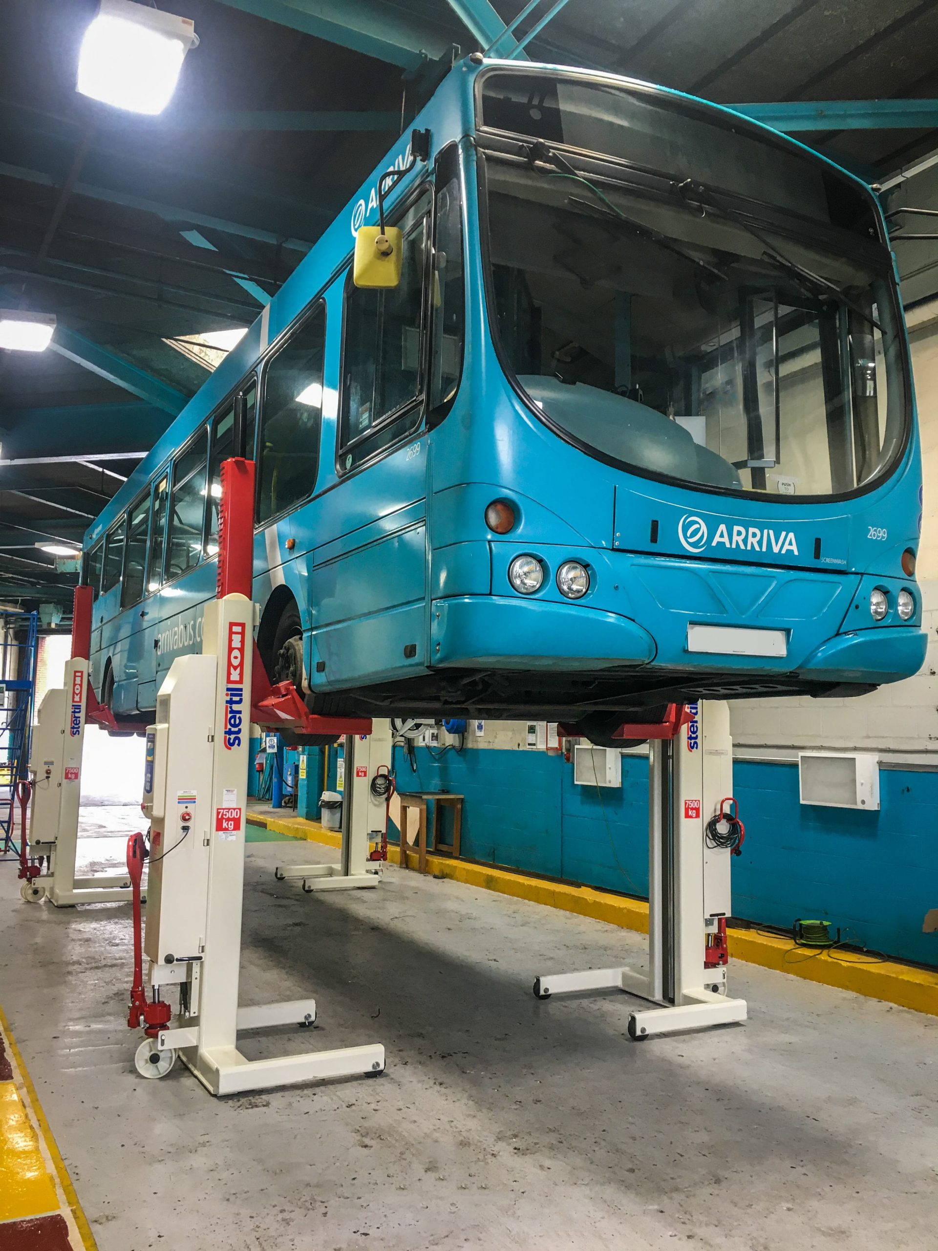 Arriva North West upgrades depot with Stertil Koni wireless lift