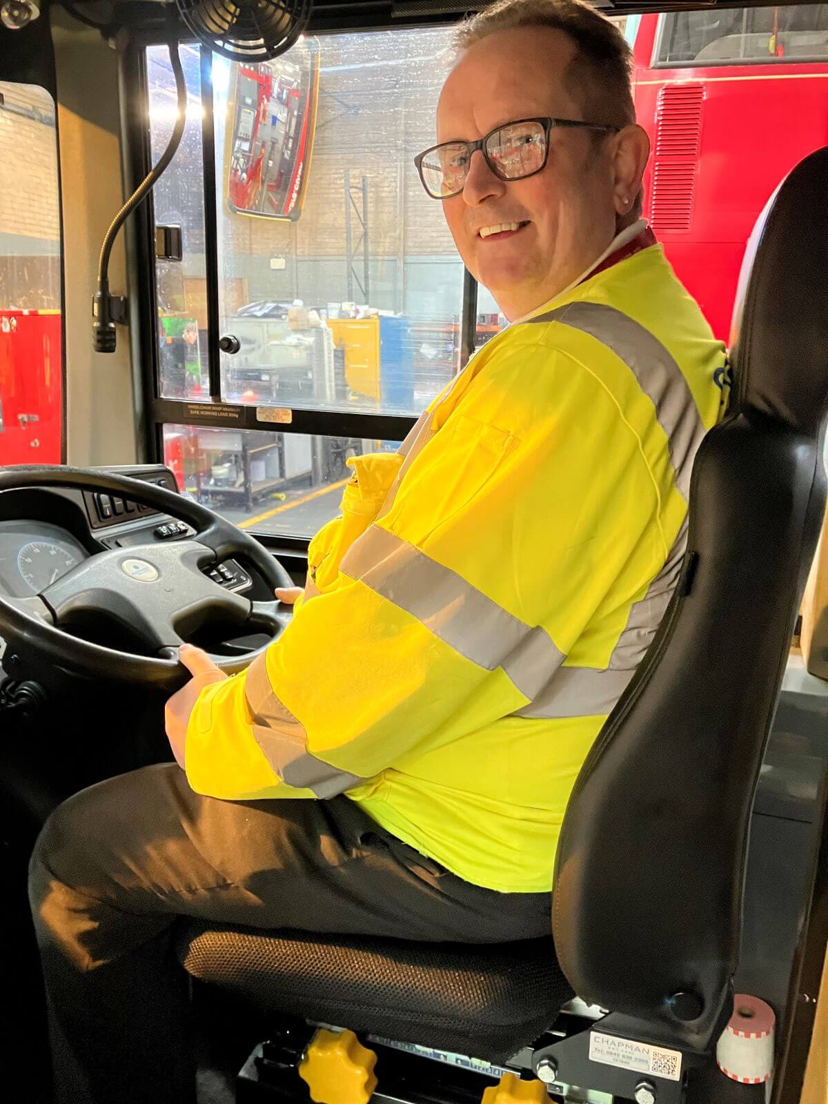 NatEx trials new 'inclusive' driver seat from Chapman Seating - routeone