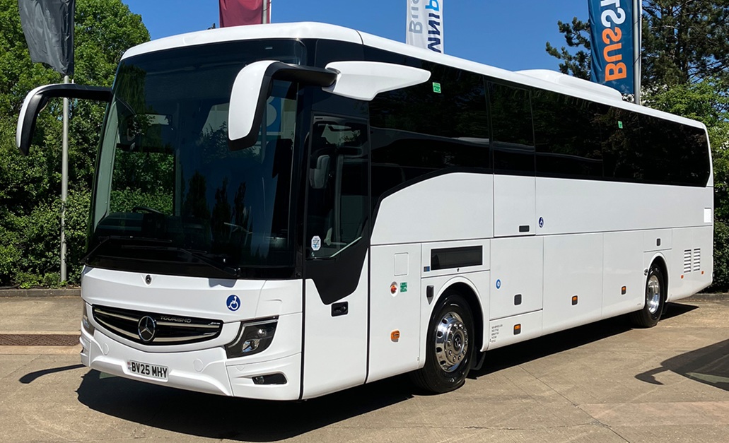 Coach Miles welcomes first of two Tourismo deliveries for 2025 - routeone