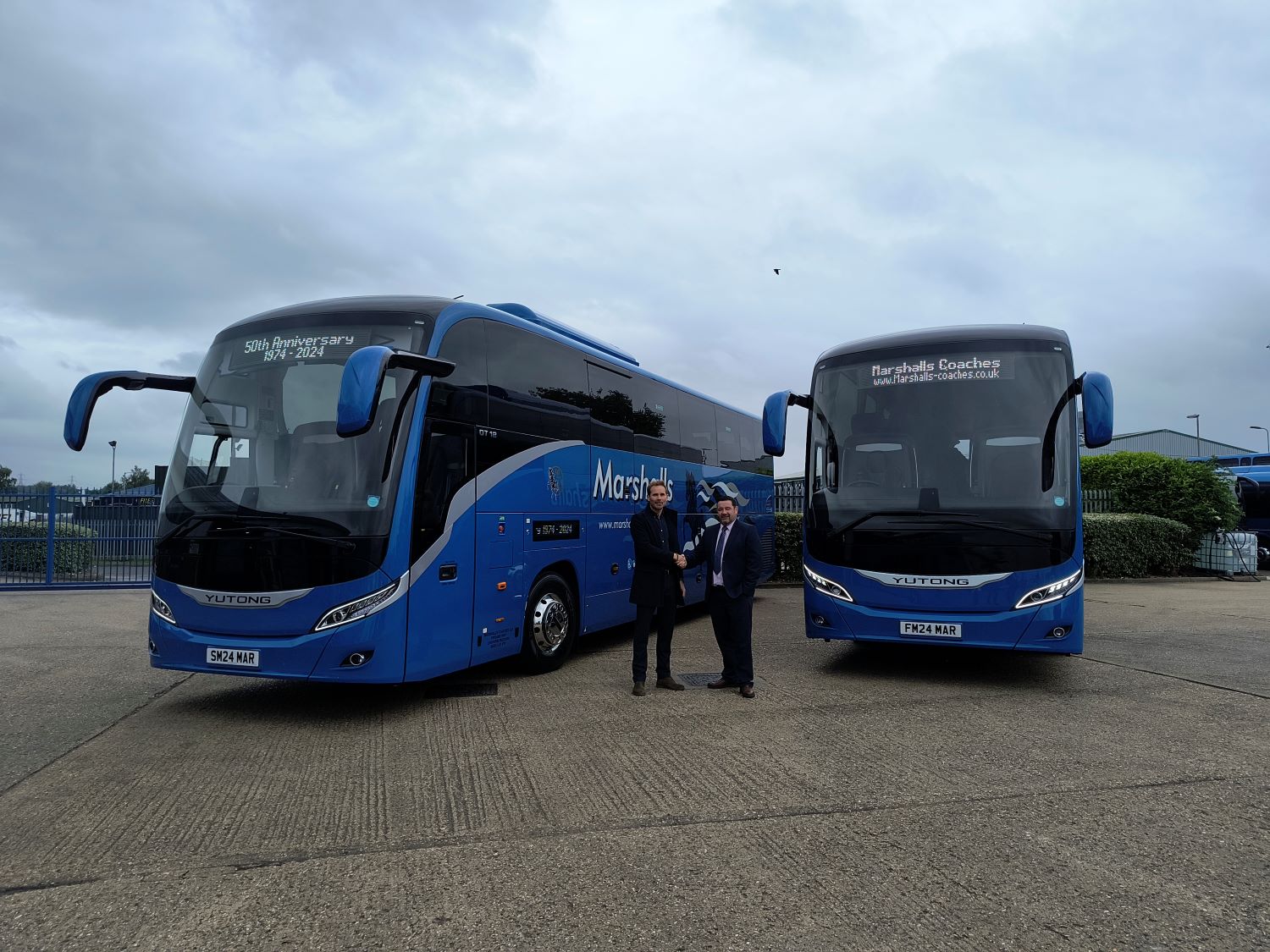 Marshalls marks 50th by showcasing new Yutong GT12s - routeone