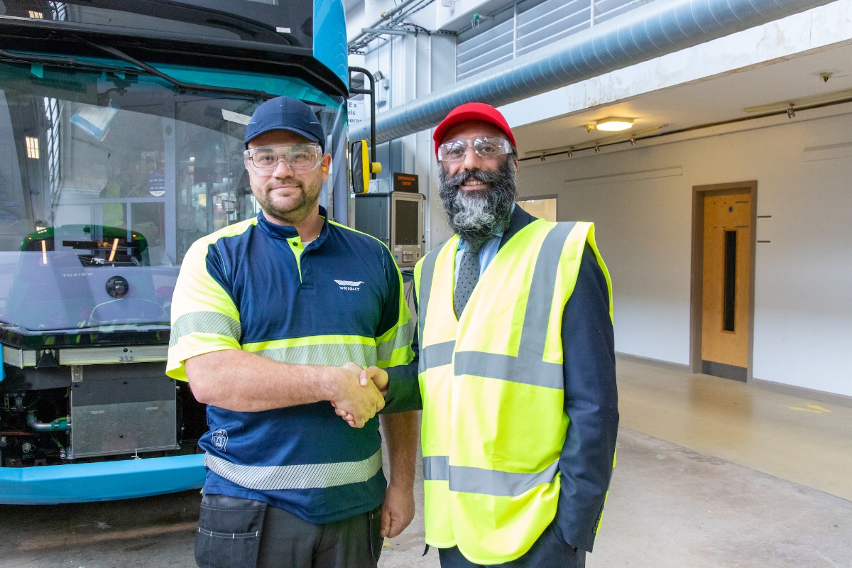 Wrightbus welcomes 1,000th employee Matthew Hill