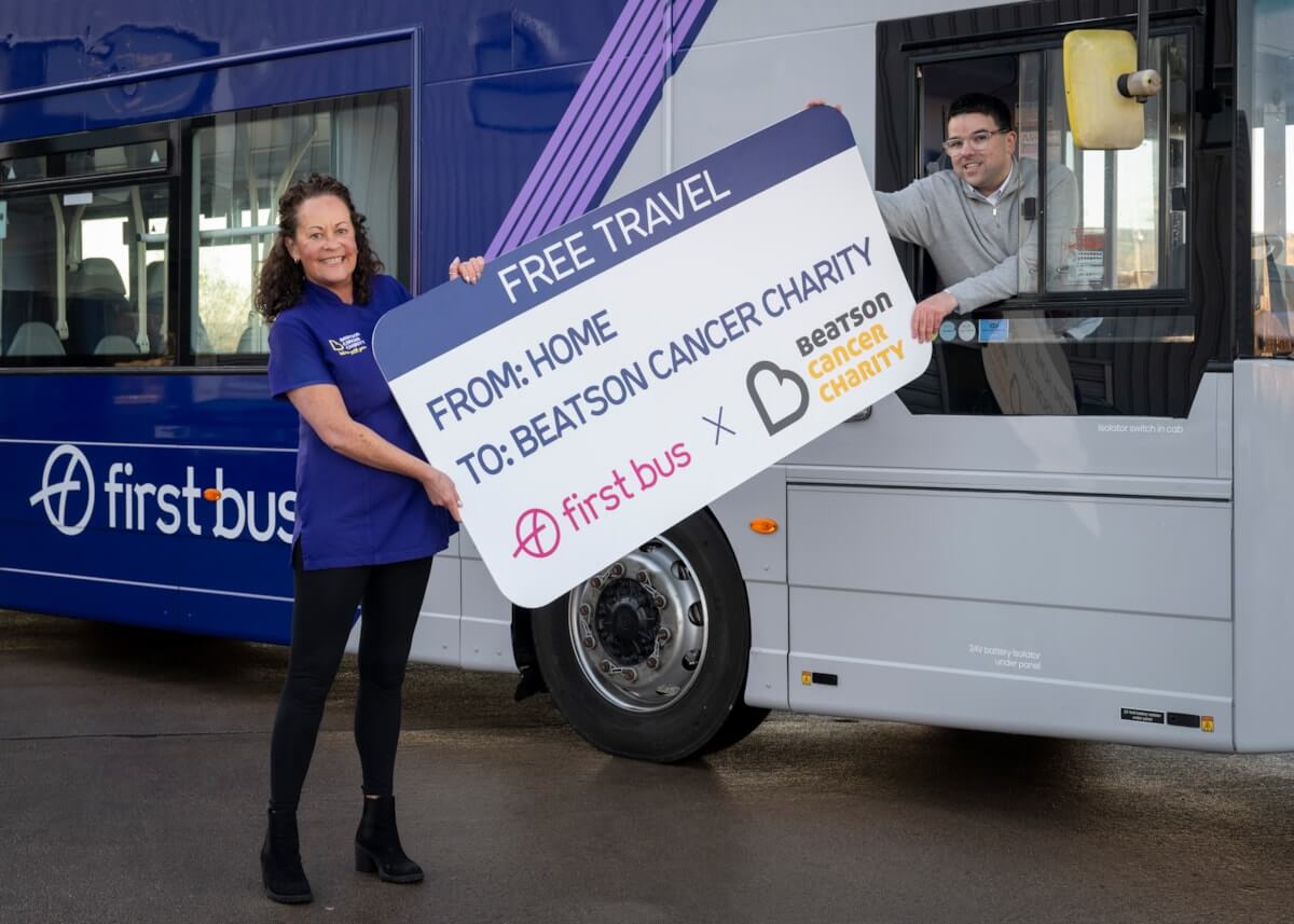 First Bus donates £10,000 to cancer charity for free patient travel