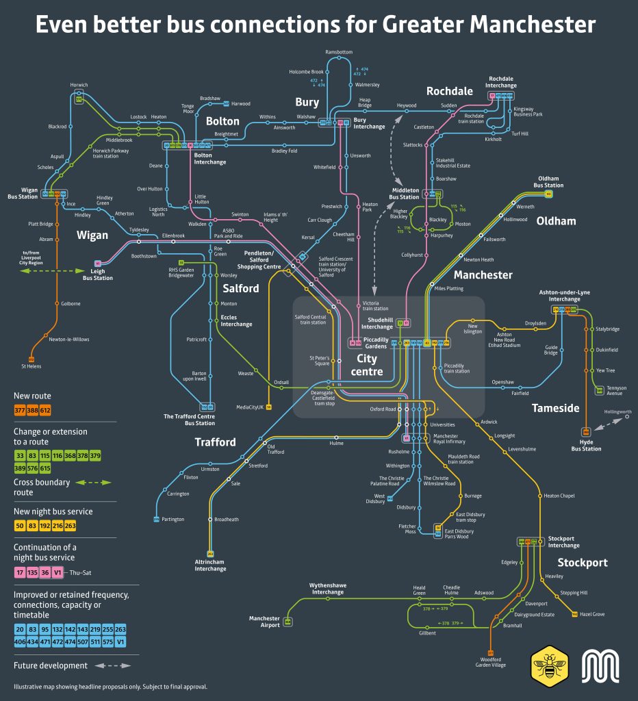 Night bus expansion and new links in Bee Network overhaul